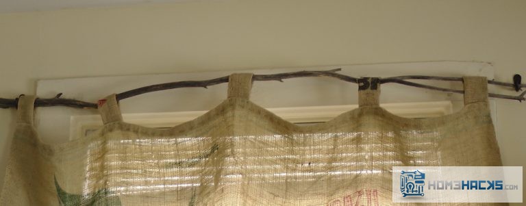 How to Make a Tree Branch Curtain Rod - HomeHacks